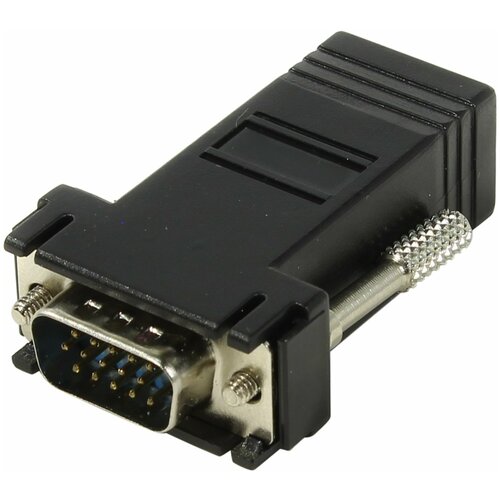 Espada переходник Удлинитель VGA male to RJ45 female по витой паре EVGAM to RJ45F 39467