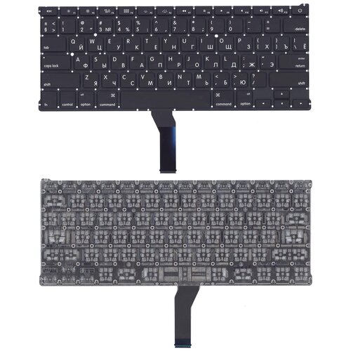 Клавиатура для ноутбука Apple MacBook A1369, A1466 черная, плоский Enter