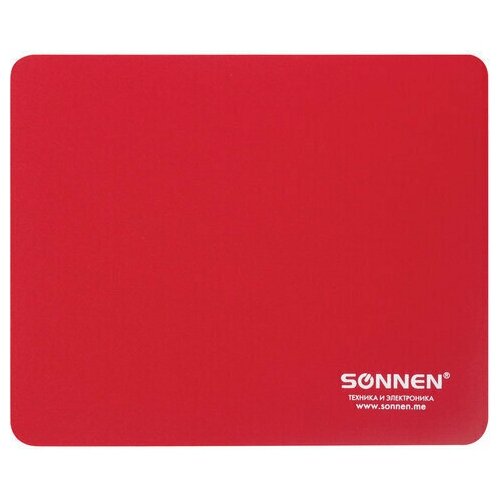 Коврик для мыши SONNEN "RED", комплект 5 шт, резина + ткань, 220х180х3 мм, 513306