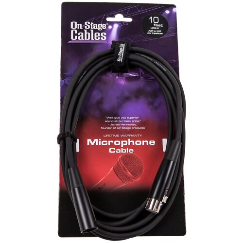 Микрофонный кабель XLR(M)-XLR(F) Onstage MC12-10 3 метра
