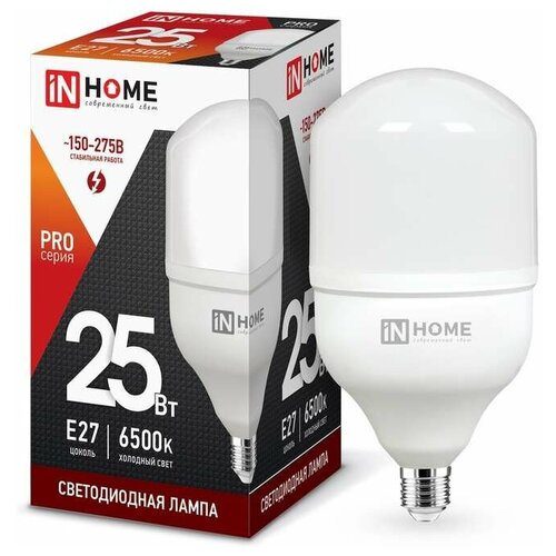 Лампа светодиодная LED-HP-PRO 25Вт 230В 6500К E27 2250лм IN HOME 4690612031064 (5шт.)