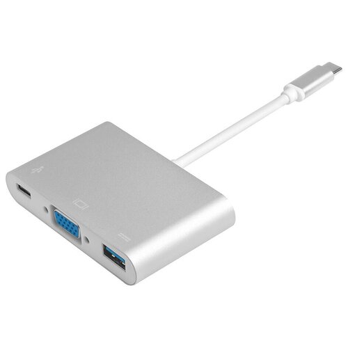 GCR Переходник USB 3.0 Type C на VGA + USB 3.0 + Type C