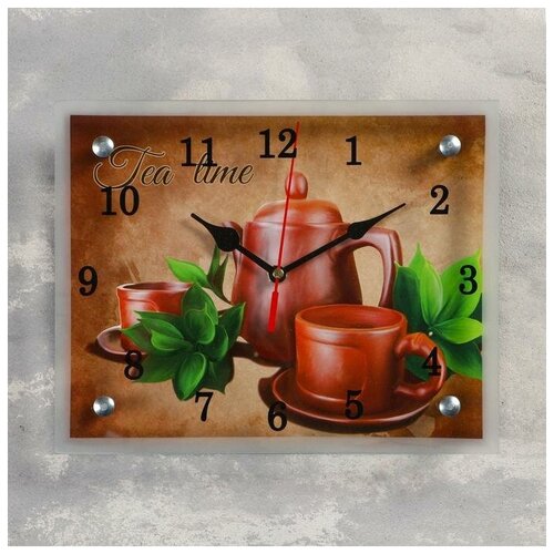 Часы настенные, серия: Интерьер, "Чайный набор "Tea Time", 20х25 см