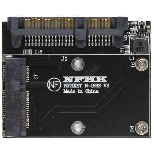 Адаптер-переходник для SSD mSATA для установки в разъем SATA3 / NFHK N-1832 V3