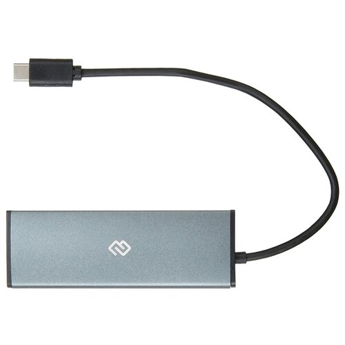 USB-концентратор  DIGMA USB-концентратор, разъемов: 4, серый