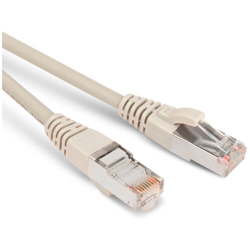 Hyperline Патч-корд STP 5E категории 0.5м Hyperline PC-LPM-STP-RJ45-RJ45-C5e-0.5M-LSZH-GY экранированный серый