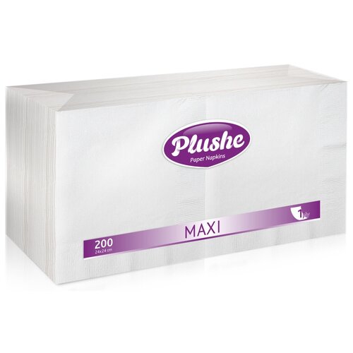 Салфетки Plushe Maxi, 200 листов, 1 пачка