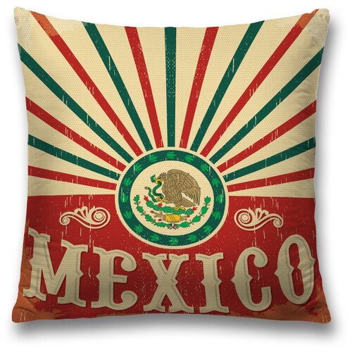 Наволочка декоративная на молнии, чехол на подушку JoyArty "Мексиканский отдых" 45х45 см