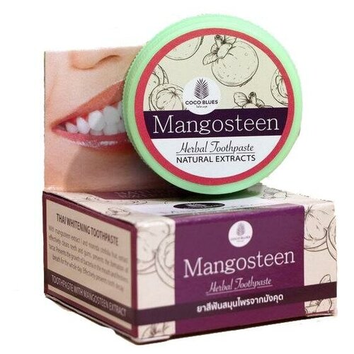 Coco Blues Herbal Toothpaste Mangosteen Тайская травяная зубная паста с экстрактом мангостина 30 гр