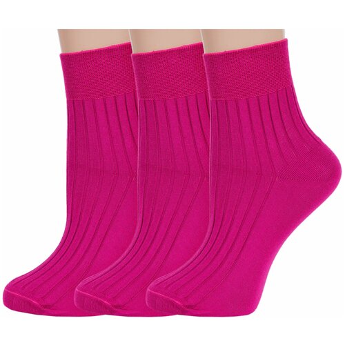 Носки RuSocks, 3 пары, размер 23, розовый