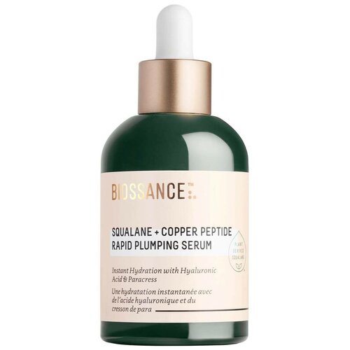 Увлажняющая обновляющая сыворотка для лица BIOSSANCE Squalane + Copper Peptide Rapid Plumping Serum 50ml