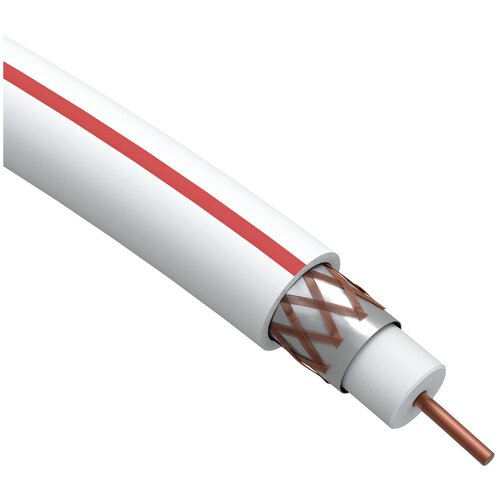 Коаксиальный кабель ЭРА SAT 50 М, 75 Ом, Cu/, PVC, цвет белый Б0044618 16110036