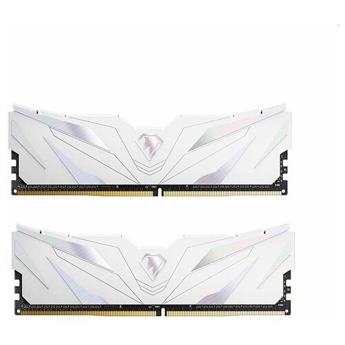 Модуль памяти DDR 4 DIMM 16Gb (8Gbx2) PC28800, 3600Mhz, Netac Shadow II NTSWD4P36DP-16W C18 White, с радиатором