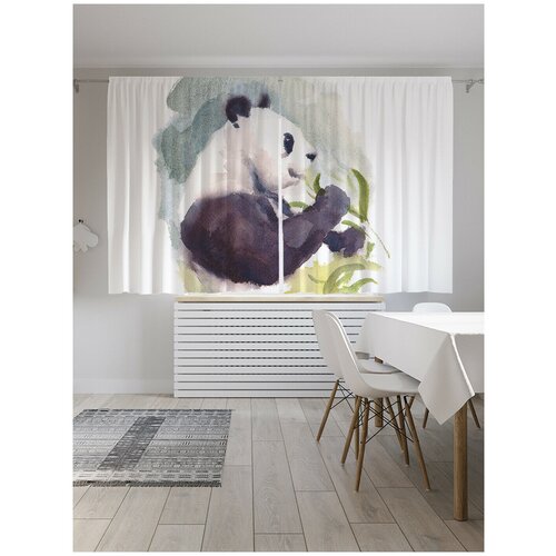 Фотошторы для кухни и спальни JoyArty "Акварельная коала", 2 полотна со шторной лентой шириной по 145 см, высота 180 см