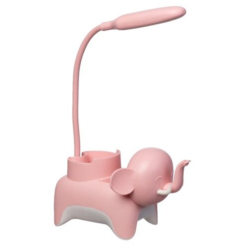 Лампа детская светодиодная RISALUX Слоник 7319122, 3 Вт, розовый