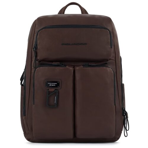 Рюкзак планшет PIQUADRO, фактура гладкая, коричневый