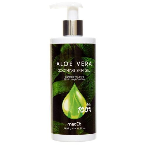 Med B Aloe Vera 100% Soothing Skin Gel Гель для лица и тела увлажняющий с Алоэ Вера 280 мл с дозатором