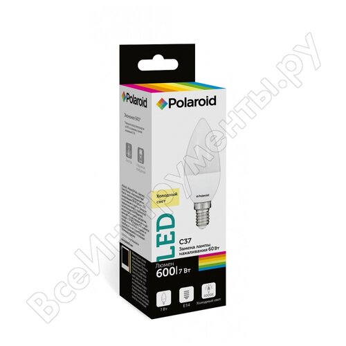 Лампочка Polaroid C37 7W 220V 4000K E14 600lm PL-C377144