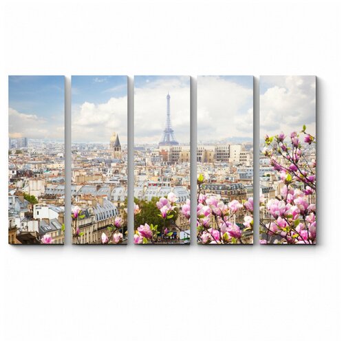 Модульная картина Весна в Париже 130x78