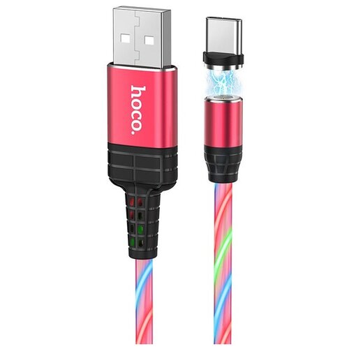 Кабель Hoco U90 Ingenious streamer USB - Type-C, 1 м, 1 шт., красный