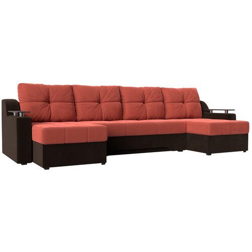 П-образный диван Сенатор, Микровельвет, Модель 112406