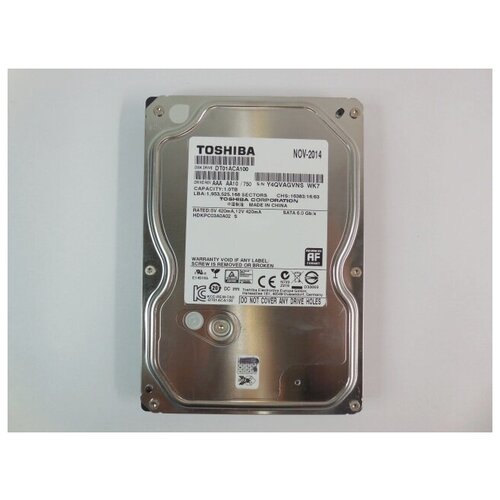 Жесткий диск 3.5" SATA 1TB Toshiba