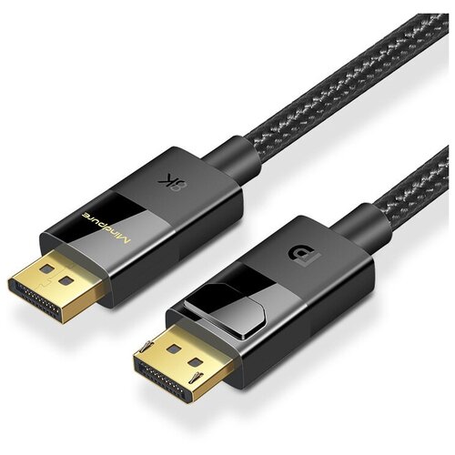 Кабель Mindpure DisplayPort - DisplayPort 1.4 8k 60Hz, 4k 144Hz, HDR, Тканевая оплетка DP002 2м