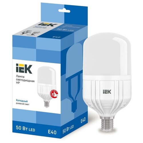 Лампа светодиодная HP 50Вт 230В 6500К E40, IEK LLE-HP-50-230-65-E40 (1 шт.)
