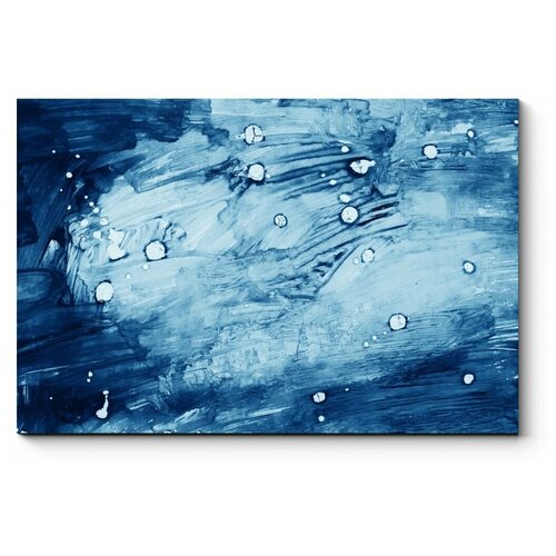 Модульная картина Брызги синей краски 30x20