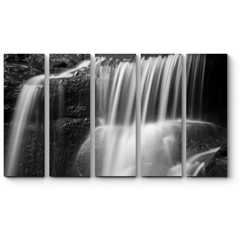 Модульная картина Монохромный водопад130x78