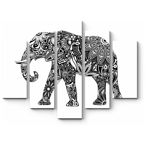 Модульная картина Цветущий слон115x92