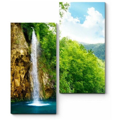 Модульная картина Водопад в лесах Хорватии 110x138