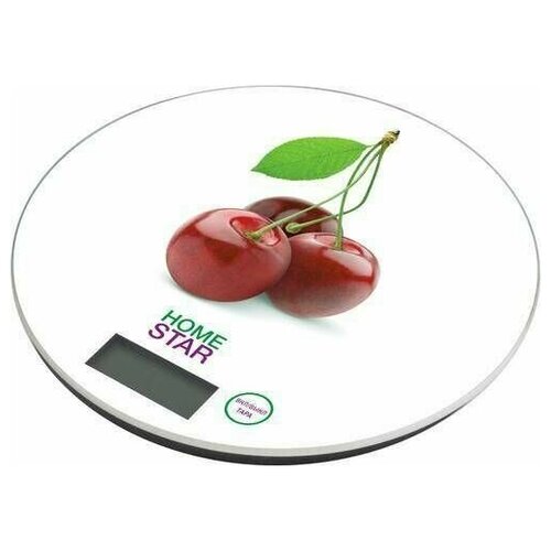 Весы кухонные электронные HOMESTAR HS-3007S, 7 кг вишня (101218)