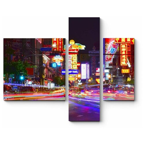 Модульная картина Ночной Бангкок80x66