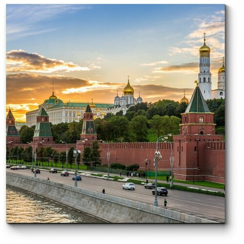Модульная картина Закат в самом сердце Москвы 40x40