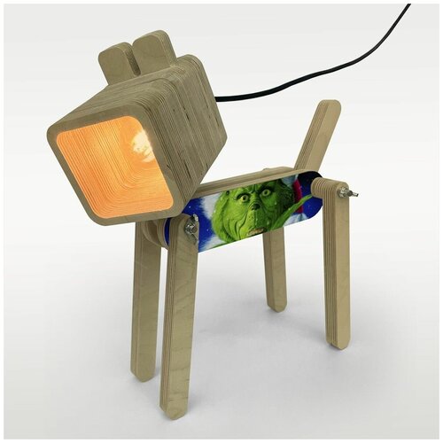 Настольная лампа светильник Собака праздник Новый год, рождество, гринч похититель рождества, Джим керри - 660