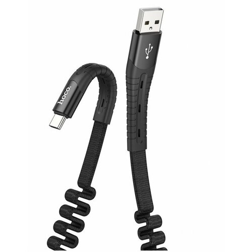 Кабель USB 2.0 A (m) - USB Type-C (m) 1.2м Hoco U78 Cotton - Черный