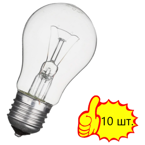 Лампы накаливания "груша" Е27 40W прозрачная TUNGSRAM(Венгрия), 10 штук