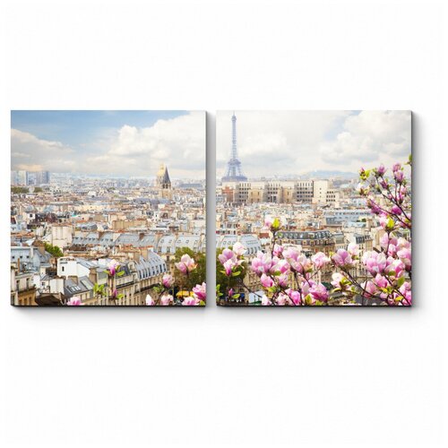 Модульная картина Весна в Париже 130x65
