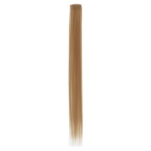 --- Локон накладной, прямой волос, на заколке, 50 см, 5 гр, цвет тёмный блонд