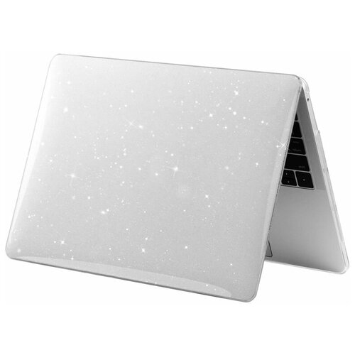 Чехол накладка для ноутбука Apple Macbook Pro 14 дюймов M1 2021 A2442 прозрачный с блестками