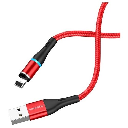 USB-кабель Borofone BU16, 1.2 метр для iPhone 5/6, Magnetic, 2.4A, красный