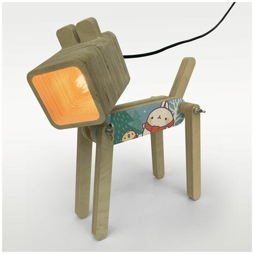 Настольная лампа светильник Собака праздник Новый год, рождество, цыпа, зайка - 621
