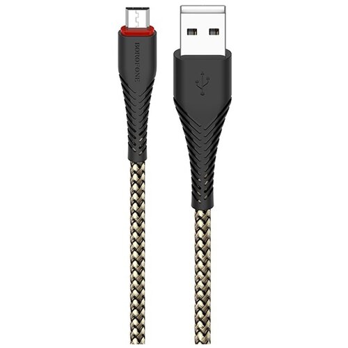 Дата-кабель Borofone BX25 USB-MicroUSB (2.4 А) 1 м, золото