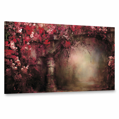 Интерьерная картина 100х60 "Розы в арке"