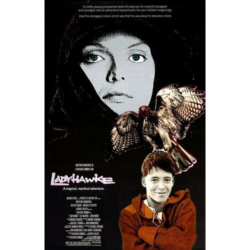 Плакат, постер на бумаге Леди-ястреб (Ladyhawke), Ричард Доннер. Размер 42 х 60 см