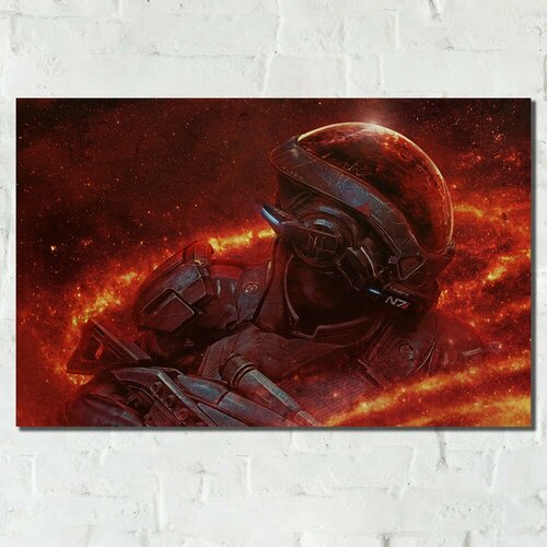 Картина интерьерная на рельефной доске ОСП Игры Mass Effect Andromeda - 14256