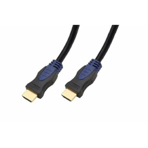 Кабель HDMI Wize WAVC-HDMI-1.8M, v.2.0b, 19M/19M, 4K/60 Hz 4:4:4, 30 AWG, HDCP 1.4, HDCP 2.2, Ethernet, позол. разъемы, экран, эргономичный коннектор синего цвета, черный, 1.8м