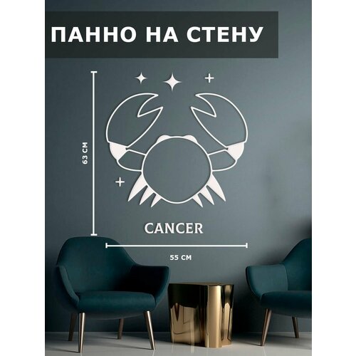 Панно на стену наклейка декор Cancer Рак с картинкой