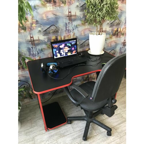 Компьютерный письменный стол ADRENALINE Игровой Геймерский Черный/Красный 110х75х78